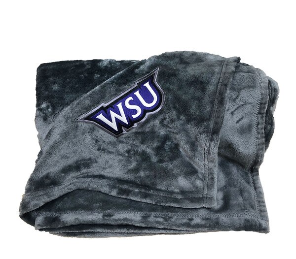 WSU Super Soft Blanket Gray